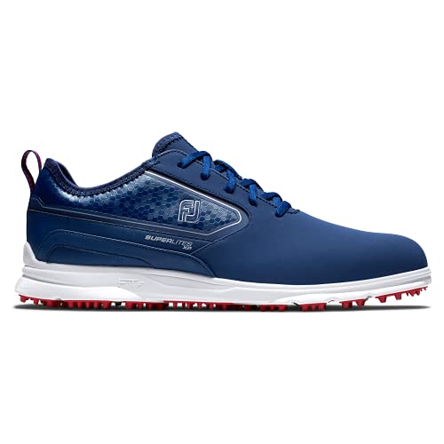 FootJoy mens Superlites Xp Golf Shoe, Navy/Red, 10 Wide US