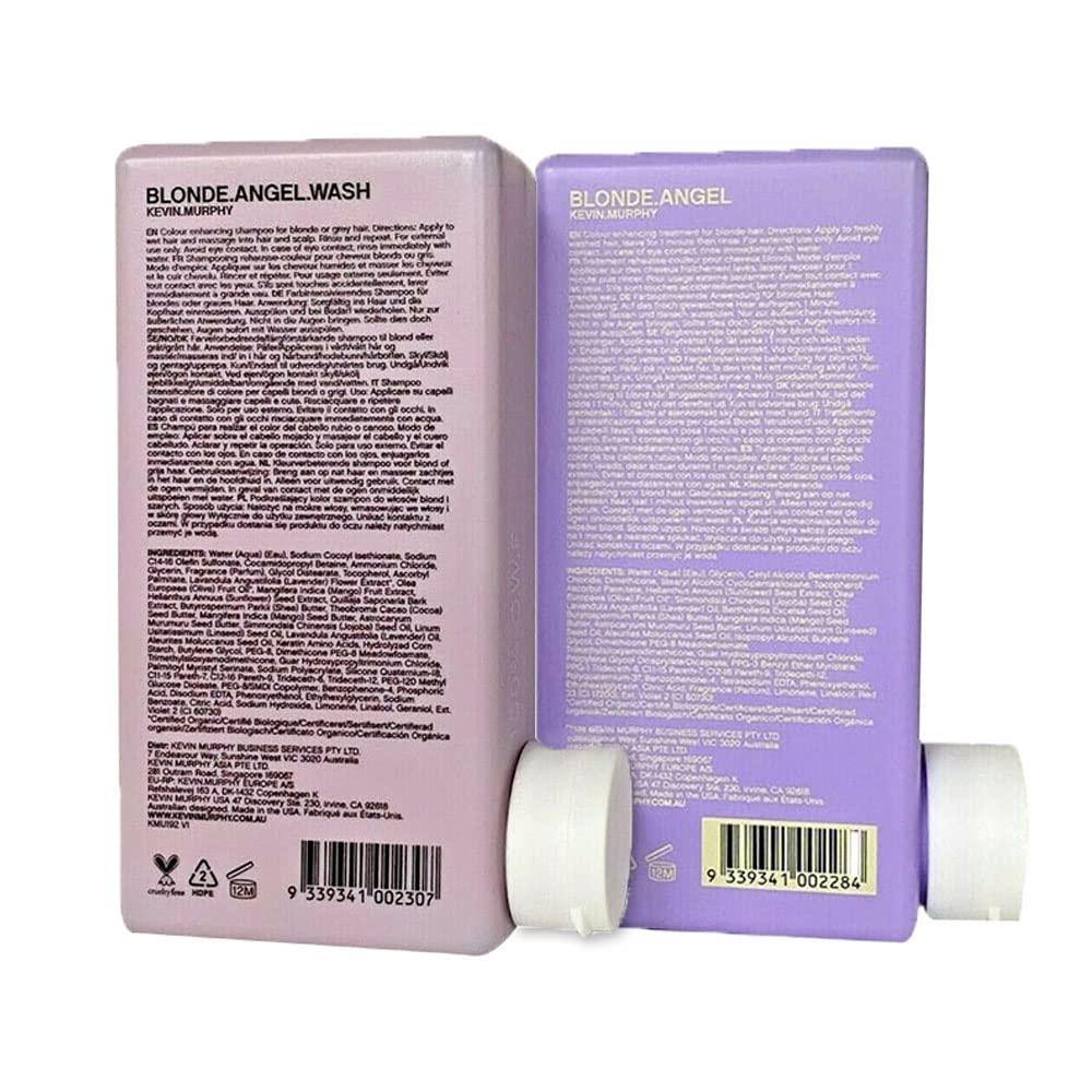 KEVIN MURPHY Blonde Angel Wash and Treatment 8.4 Fl Oz with pH Labs Argan and Nectar Leave-in Conditioner 10 ml