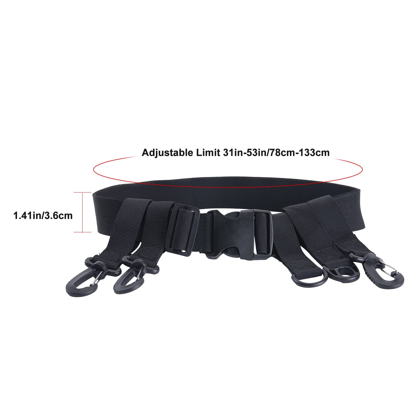 Goture Adjustable Fishing Wader Belt Multi-functional Fishing Wading Belt for Surf Casting Kayak Fishing Waist Belt