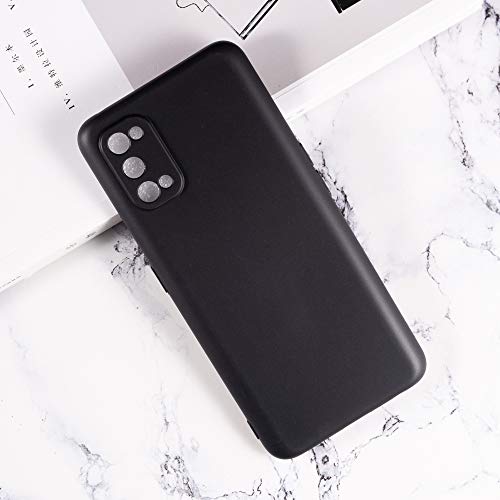 OPPO Realme 7 Pro Case, Scratch Resistant Soft TPU Back Cover Shockproof Silicone Gel Rubber Bumper Anti-Fingerprints Full-Body Protective Case Cover for OPPO Realme 7 Pro Sun Kissed Leather (Black)