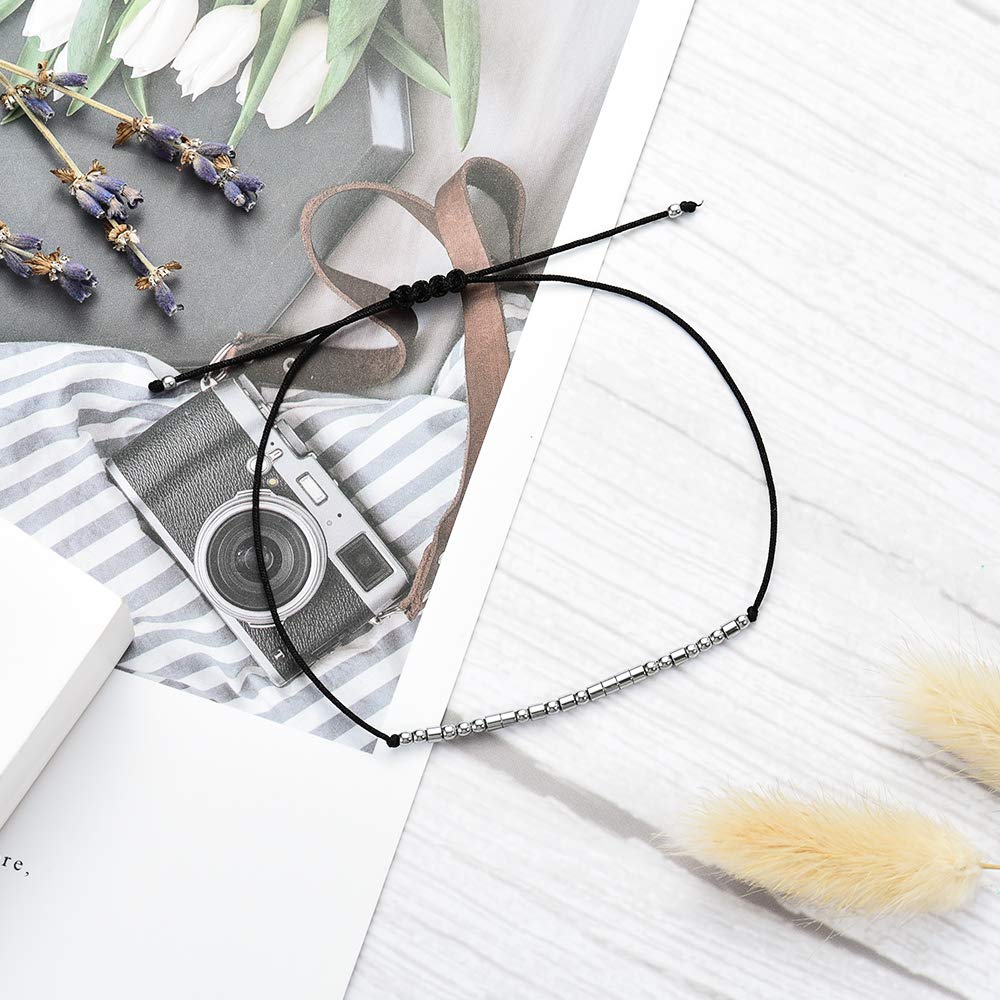 Tarsus White Elephant Gifts, Morse Code Bracelets Jewelry Gifts for Women Men Best Friend