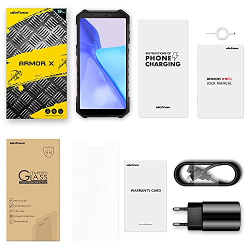 Ulefone Armor X9 Pro Rugged Smartphone, 4GB+64GB Unlocked Cell Phones, 13MP +5MP+2MP, 5.5 inch Screen, Android 11 Helio Octa-core, Military Grade Smartphone, Face ID, NFC, WiFi (Black)