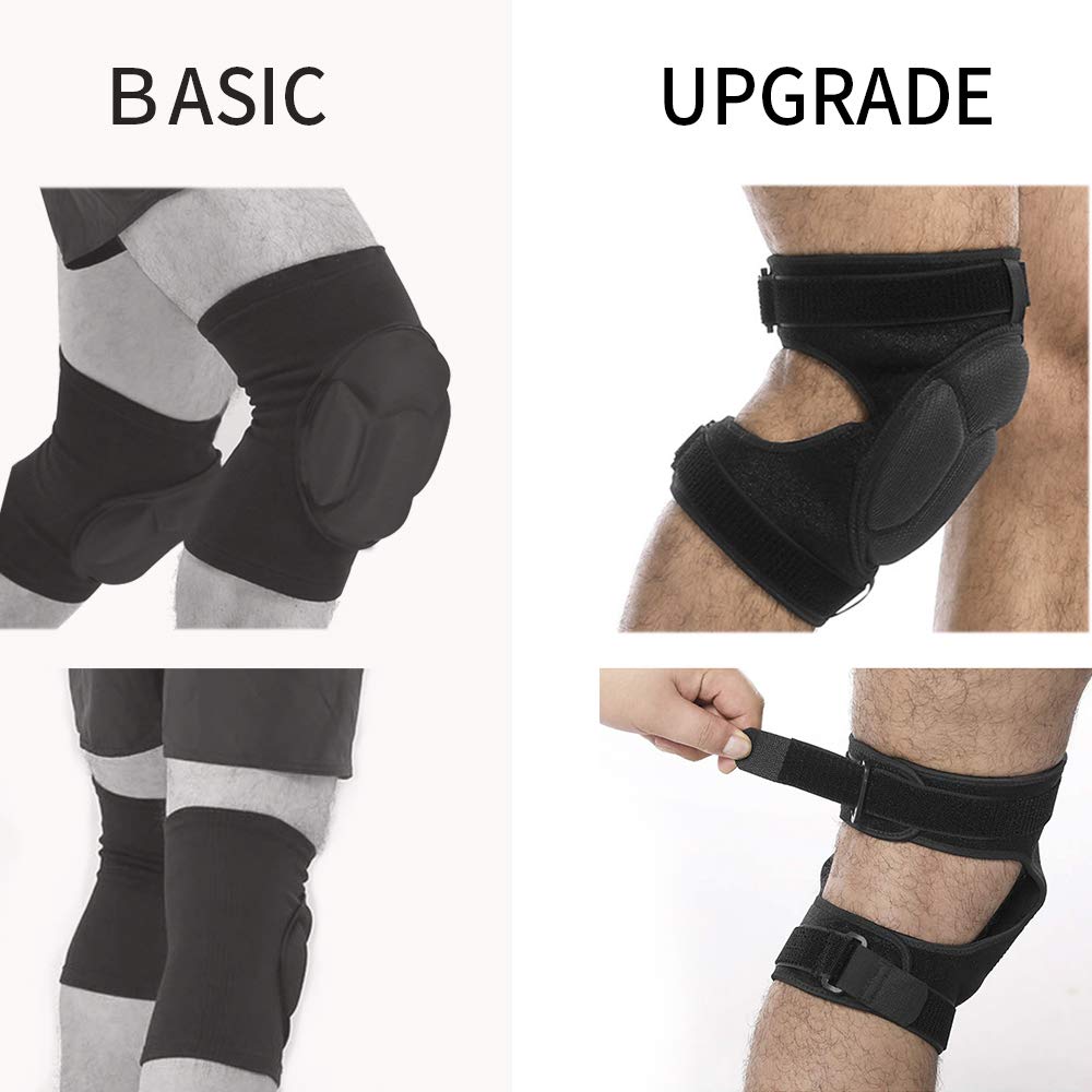 EULANT Knee Pads, Thick Sponge Collisioned Kneepads for Sports & Work, Protective Knee Support Sleeve for Basketball Wrestling Football Volleyball Running Cycling Training Scooter Workout
