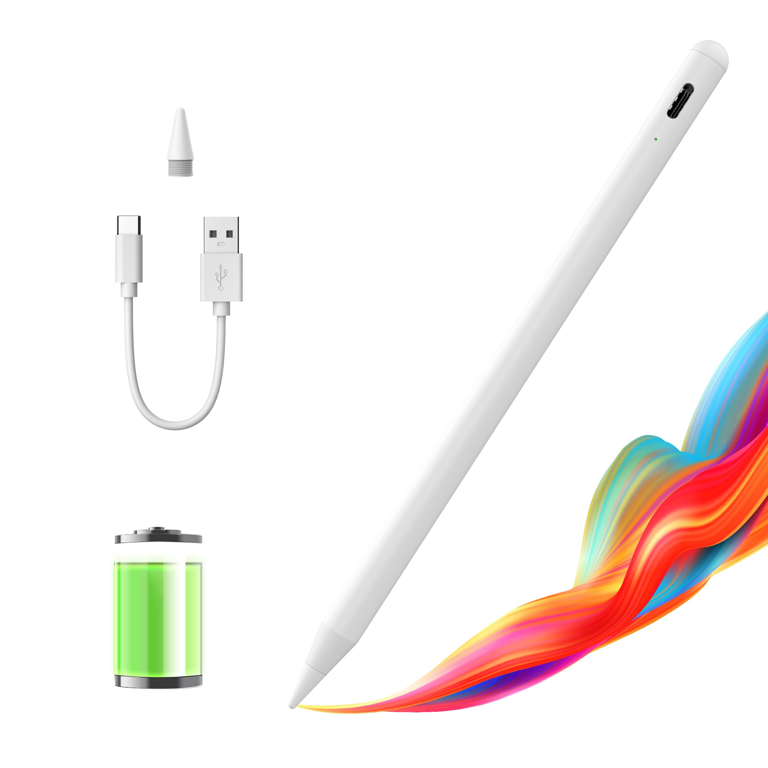 Upgraded Stylus Pen Fit for iPad Air 5th Generation Gen 10.9 Inch 2022, Fit for Apple Pencil - Wireless Camera Control, Digital Battery Percentage