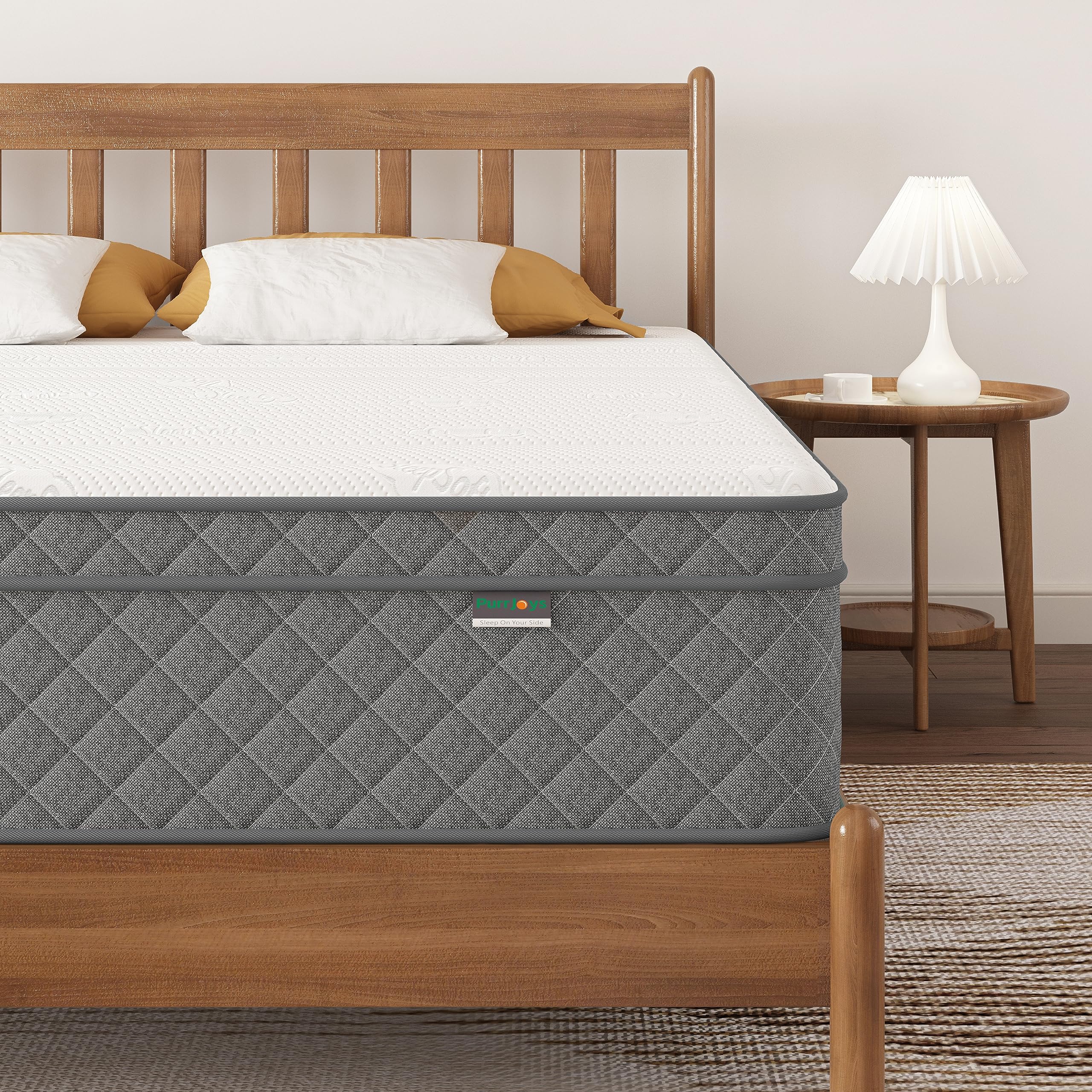PurrJoys Full Mattress, 12 Inch Cooling-Gel Memory Foam and Pocket Spring Hybrid Mattress, Full Size Mattress in a Box, CertiPUR-US Certified, Medium Firm, Double Mattress