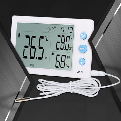 LNYHLXS Digital Large Screen Temperature and Humidity Meter Home Indoor Electronic Thermometer Hygrometer Outdoor