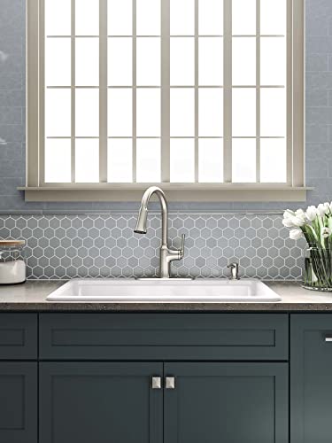 KOHLER Brynn Pull Down Kitchen Faucet, 2 Function sprayhead, Magnetic Docking, Stainless Steel, K-R23089-SD-VS