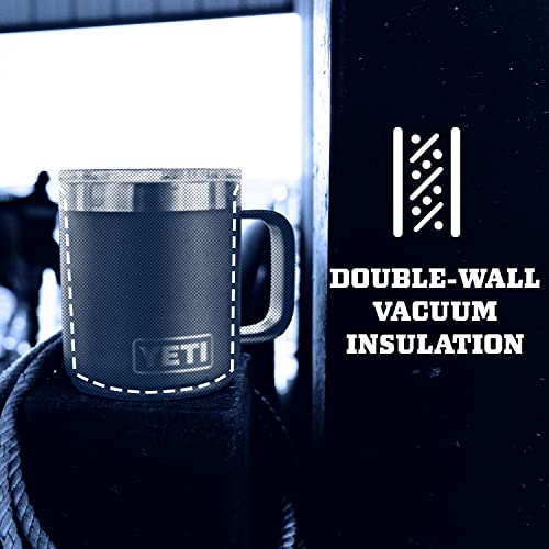 YETI Rambler 10 oz Stackable Mug, Vacuum Insulated, Stainless Steel with MagSlider Lid, Black