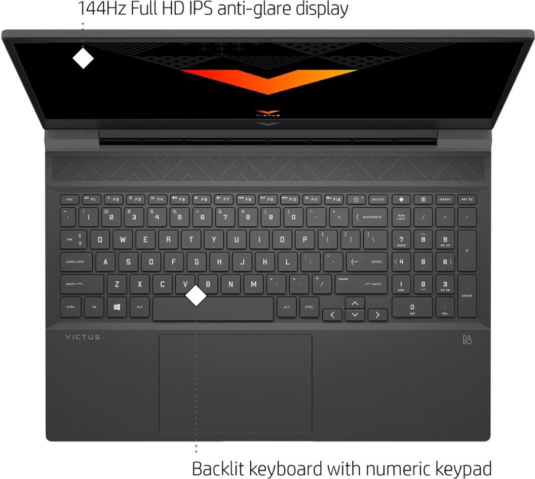 HP Victus Gaming Laptop 2023 Newest, 15.6" FHD 144 Hz Display, 12th Gen Intel-Core i5-12450H, 16GB RAM, 1TB SSD, NVIDIA GeForce GTX 1650 Graphics, Wi-Fi 6, Windows 11 Home, Bundle with Cefesfy