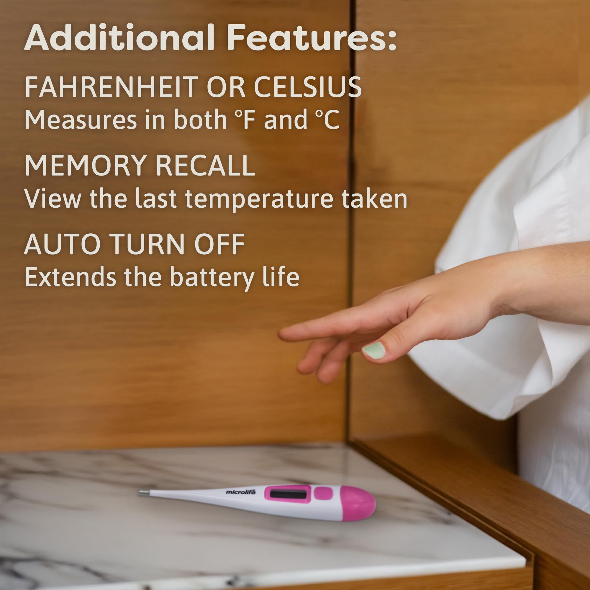 Microlife Digital Basal Thermometer 1/100th Accurate, for Fertility Prediction and Ovulation Tracking, NFP/TTC, (60-Second Reading), Oral or Vaginal BBT, Saves Last Memory
