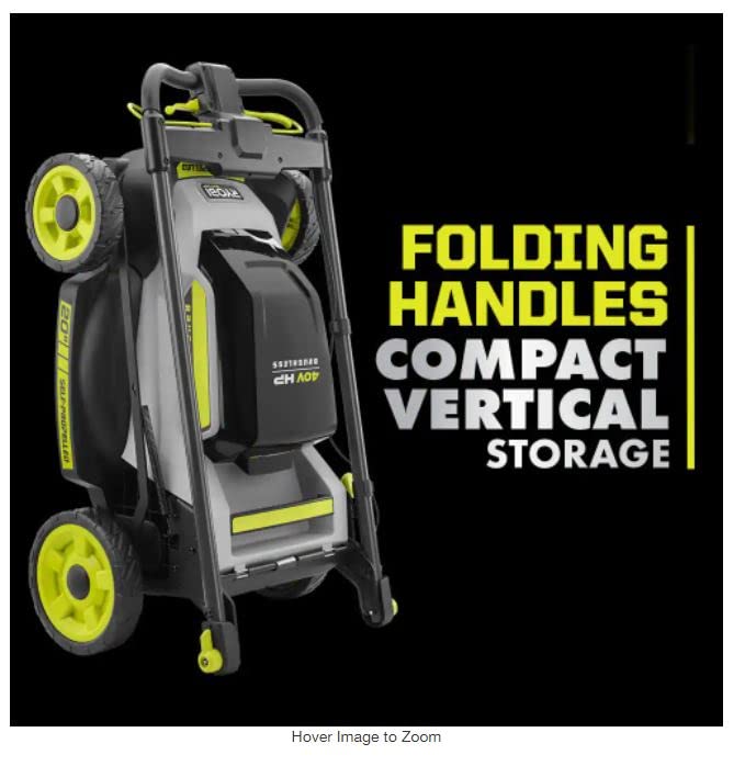 RYOBI ONE RYOBI 40V HP Brushless 20 in. Cordless Electric Battery Walk Behind Self-Propelled Mower with 6.0 Ah and Charger, Black