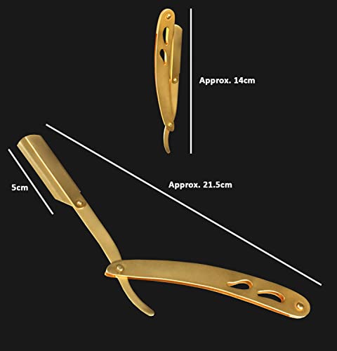 Professional Straight Edge Razor for Men with 100-Pack Replaceable Derby Blades Barber Single Blade Shaving Razor -navajas para barbero