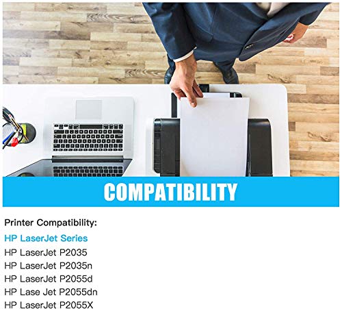 TonerPlusUSA New Toner Cartridge Replacement for HP CE505A CF280A Laserjet P2035/P2035n/P2050/Series/P2055/P2055d/P2055dn/P2055x (2 Pack)
