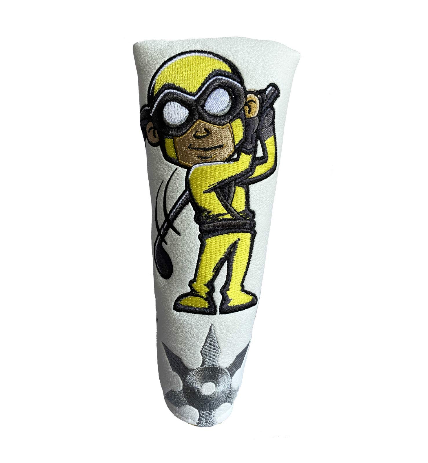 Golf Blade Putter Cover Headcover Magnetic Synthetic Leather Club Protector for Scotty Cameron Odyssey Blade Taylormade (Ninja Yellow)