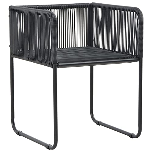 WFAUIBR Dining Set 7 Piece Patio, Patio Furniture Set ,Lawn Chairs Set ,The Patio Set is Perfect for a Small Backyard or Balcony, and Serves as a Relaxing Place to Enjoy time Outdoors,Black/B