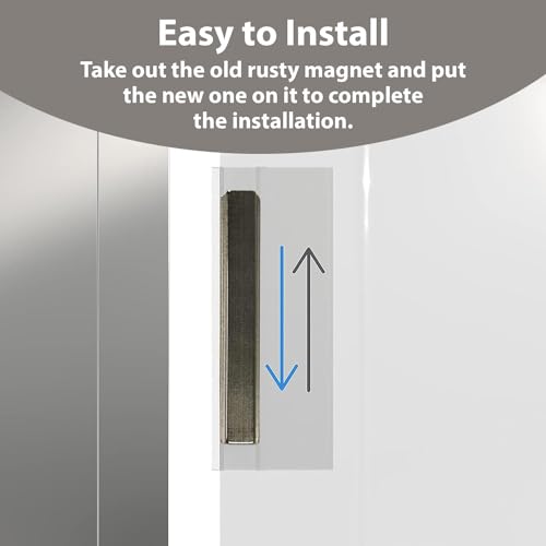 Gordon Glass T-Shaped Shower Door Magnet Replacement for Swing Shower Doors Easy-to-Install 3" Glass Shower Door Magnet for Swing Doors