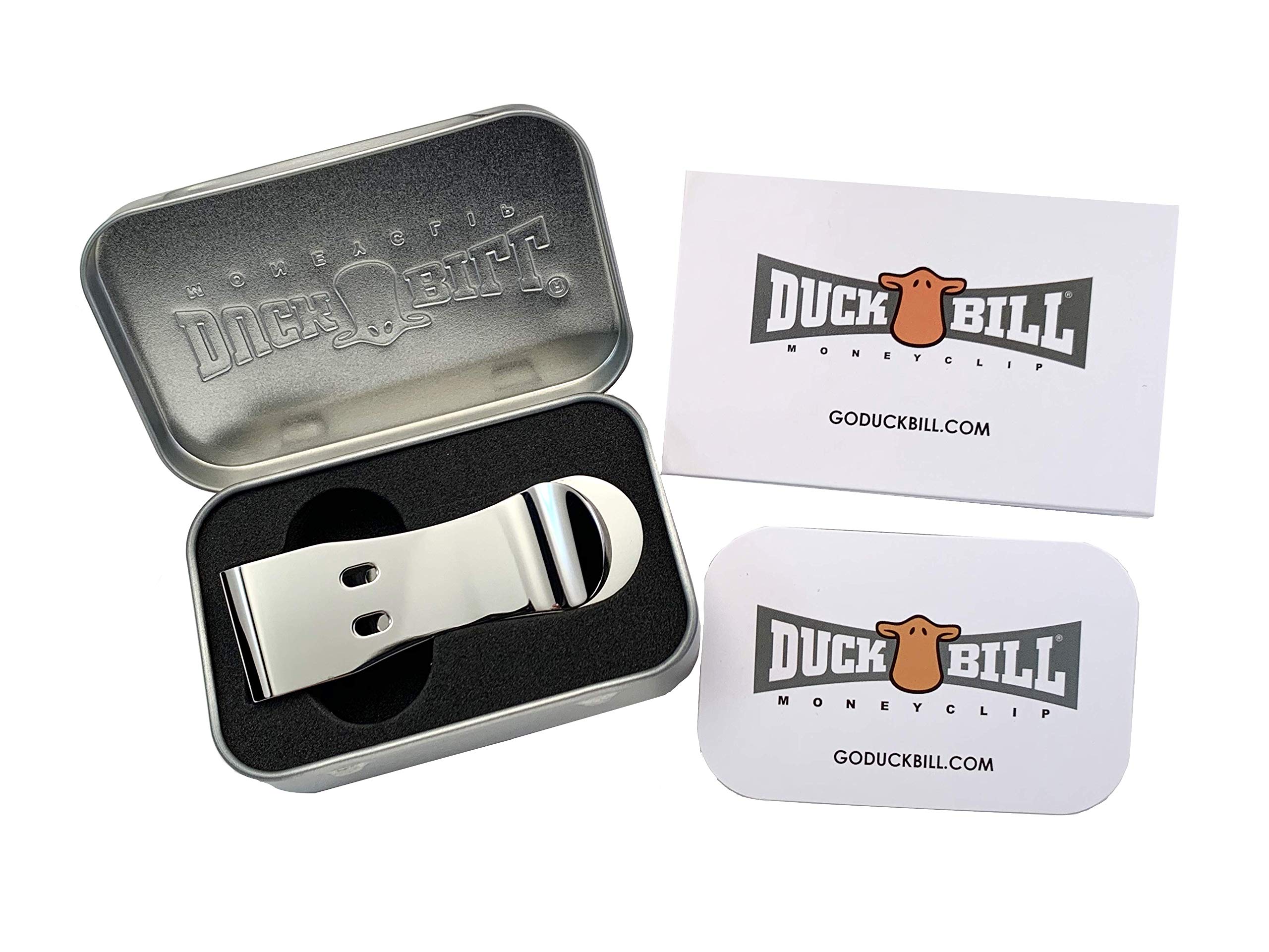 Duck Bill Money Clip. Patented Stainless Steel and Guaranteed For Life Quad Bend Bite Design