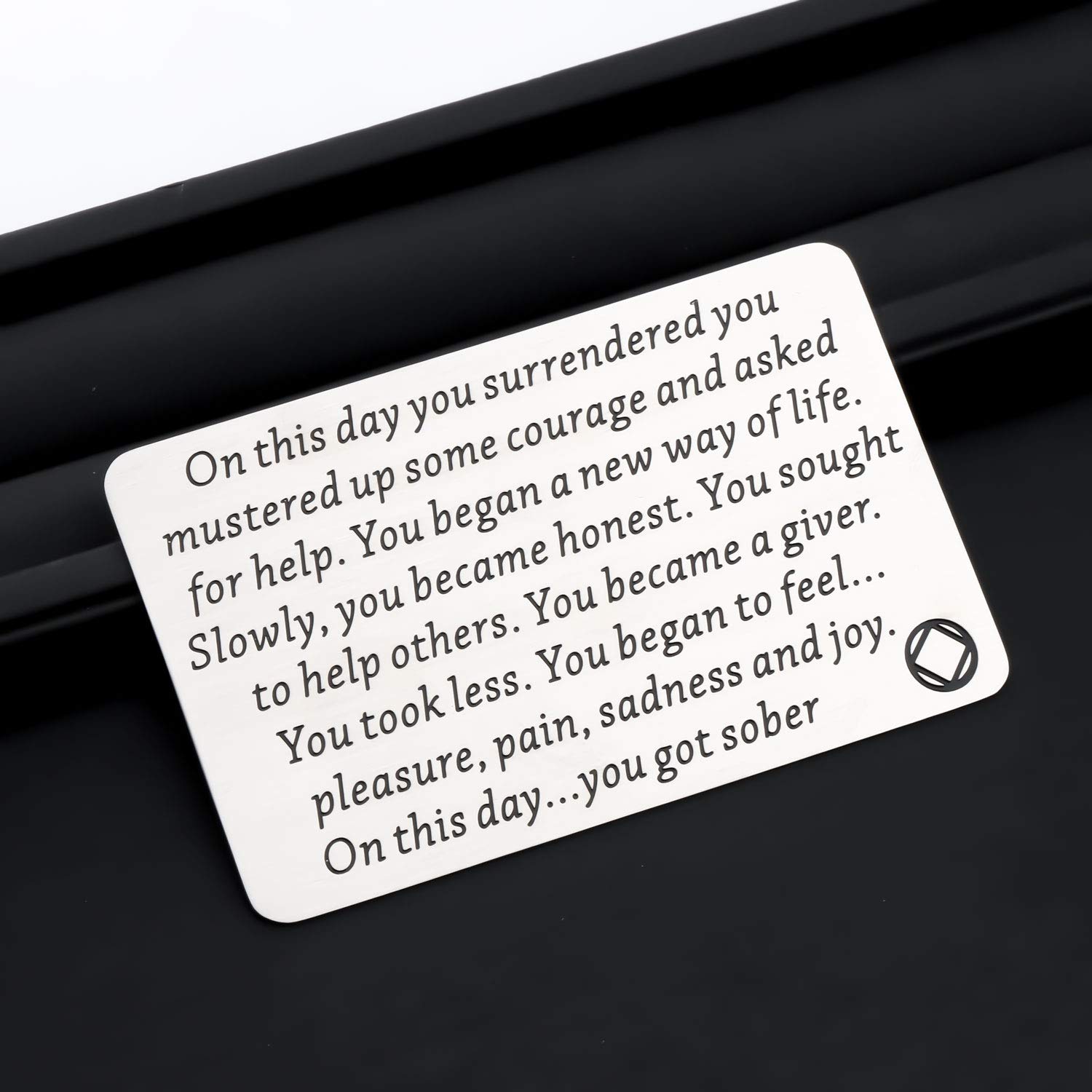 FOTAP Sobriety Gift AA Gift NA Gift 12 Step Gifts Addiction Recovery Gift Alcoholics Anonymous AA Recovery Sobriety Wallet Insert Card (Sober NA Wallet)