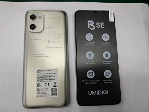 UMIDIGI F3 SE Smartphone (4GB + 128GB) Unlocked Cell Phone, 6.7'' Screen Phone and 20MP AI Camera Cell Phone, 5150mAh Battery Android 11 Unlocked Android Phone Global Version……