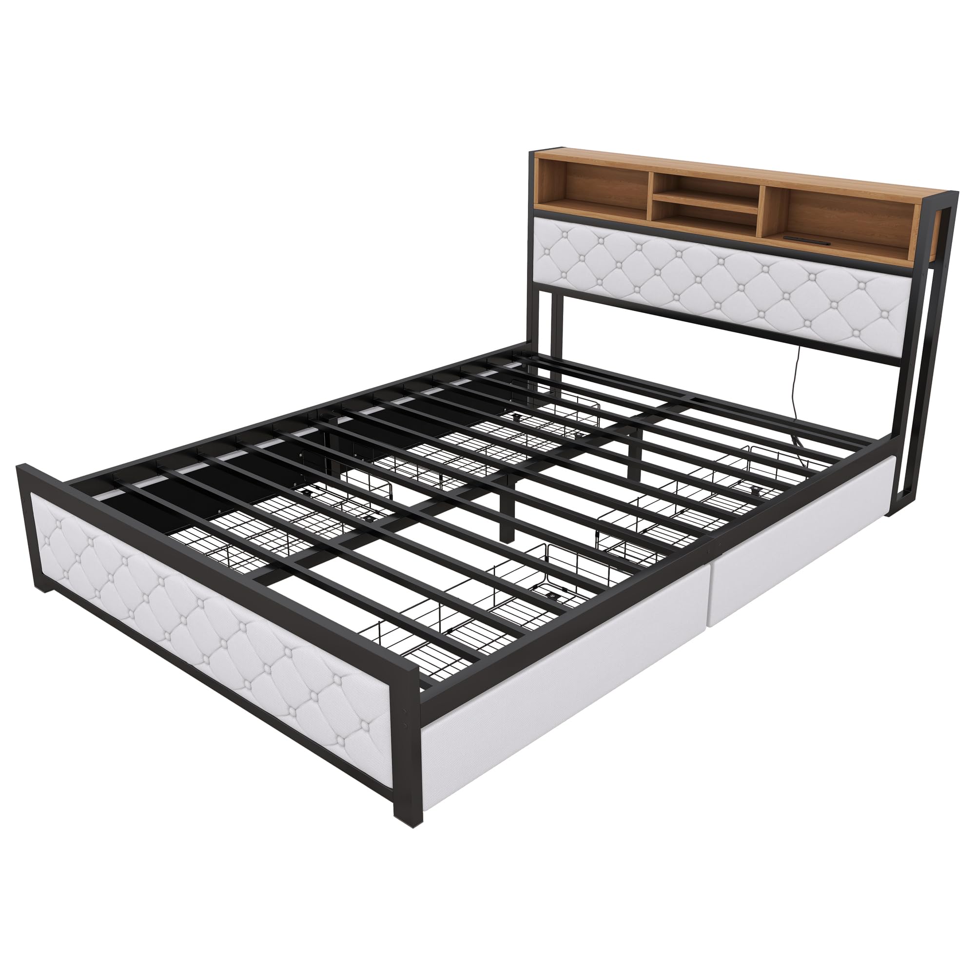 Jintop Full Size Crown-Shaped Princess Bed with Soft PU Leather Padding and LED Light Strips,Unique Bed Frame w/Headboard & Footboard,Slat Support,No Box Spring Needed,for Kids Bedroom,Pink