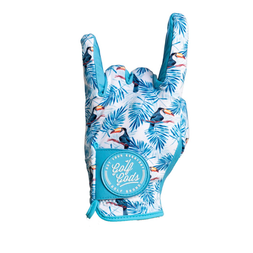 Golf Gods - Glove Happy Toucan (Large Left), Blue, Animal