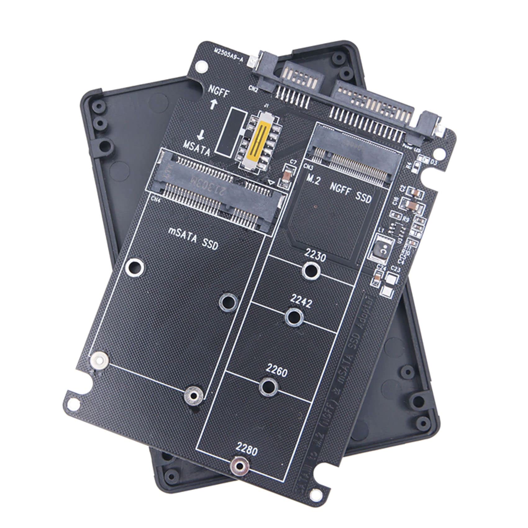 HICCYRODLY M.2 NGFF Card Card M.2 NGFF MSATA SSD to 3.0 Card 2 in 1 Converter Card with Shell+USB3.0 Drive