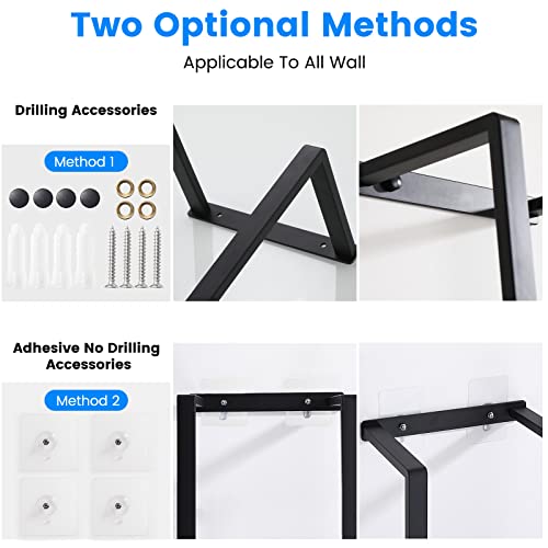 Towel Racks for Bathroom - Towel Storage Rack Wall Mounted, Bathroom Wall Storage, Metal Bath Towel Holder for Washcloths or Bath Towels
