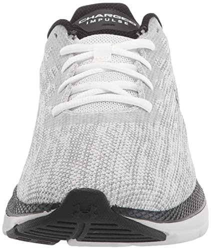 Under Armour Men's Charged Impulse 2 Knit Road Running Shoe, White (100)/Black, 15