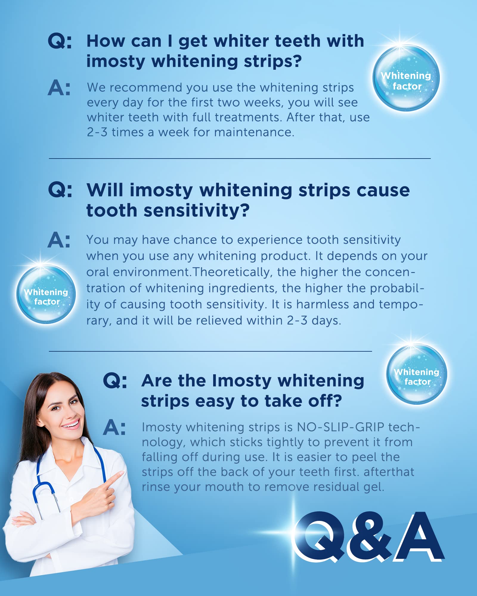 Teeth Whitening Strips for Sensitive Teeth, Reduced White Whitening, Enamel Safe Strips, 28 Pcs Natural Whitener 14 Treatments by Imosty