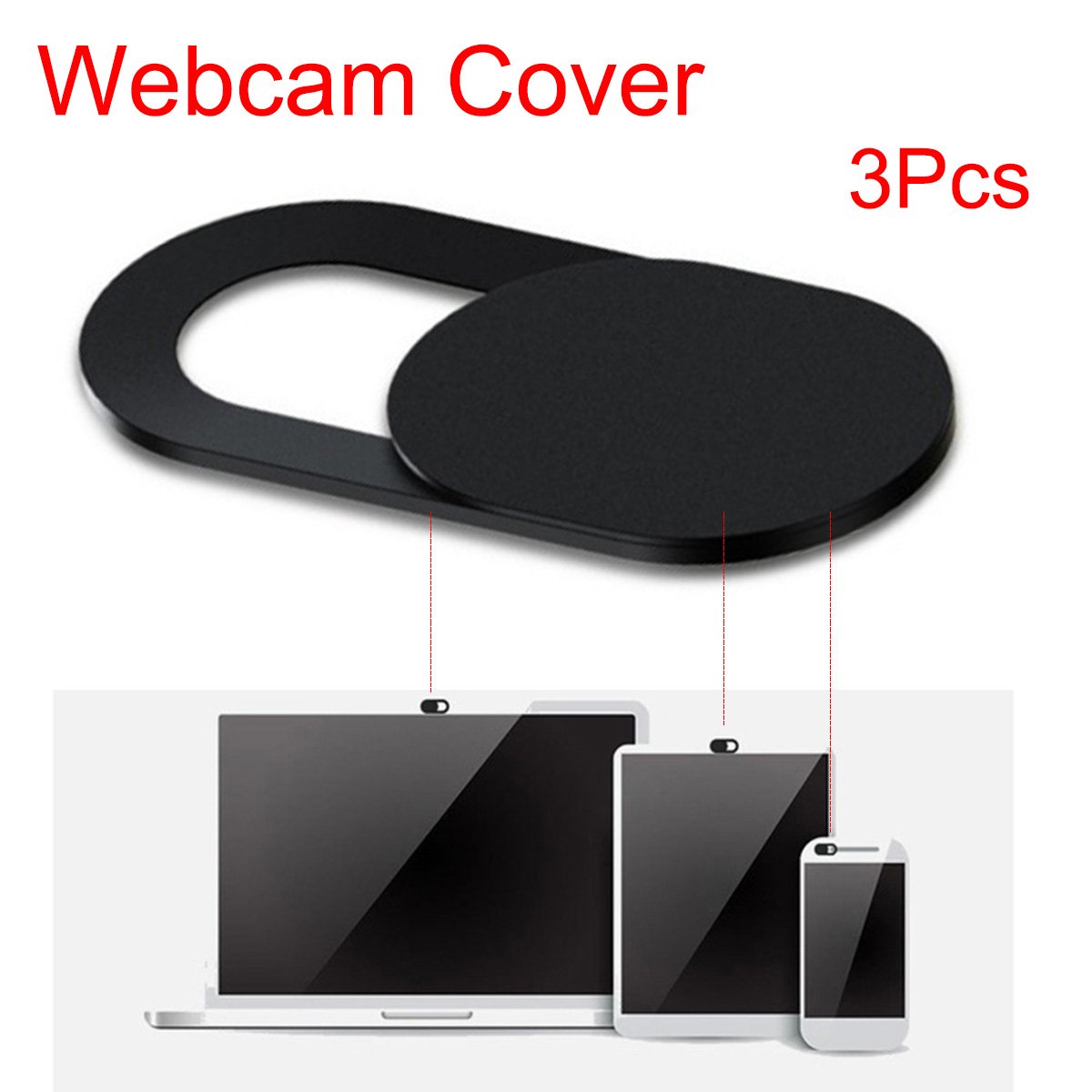 Hidyliu Webcam Cover Camera Webcam Cover Mobile Phone Camera Protective Webcam Cover Plastic Anti-Hacking Protective Cover (White)