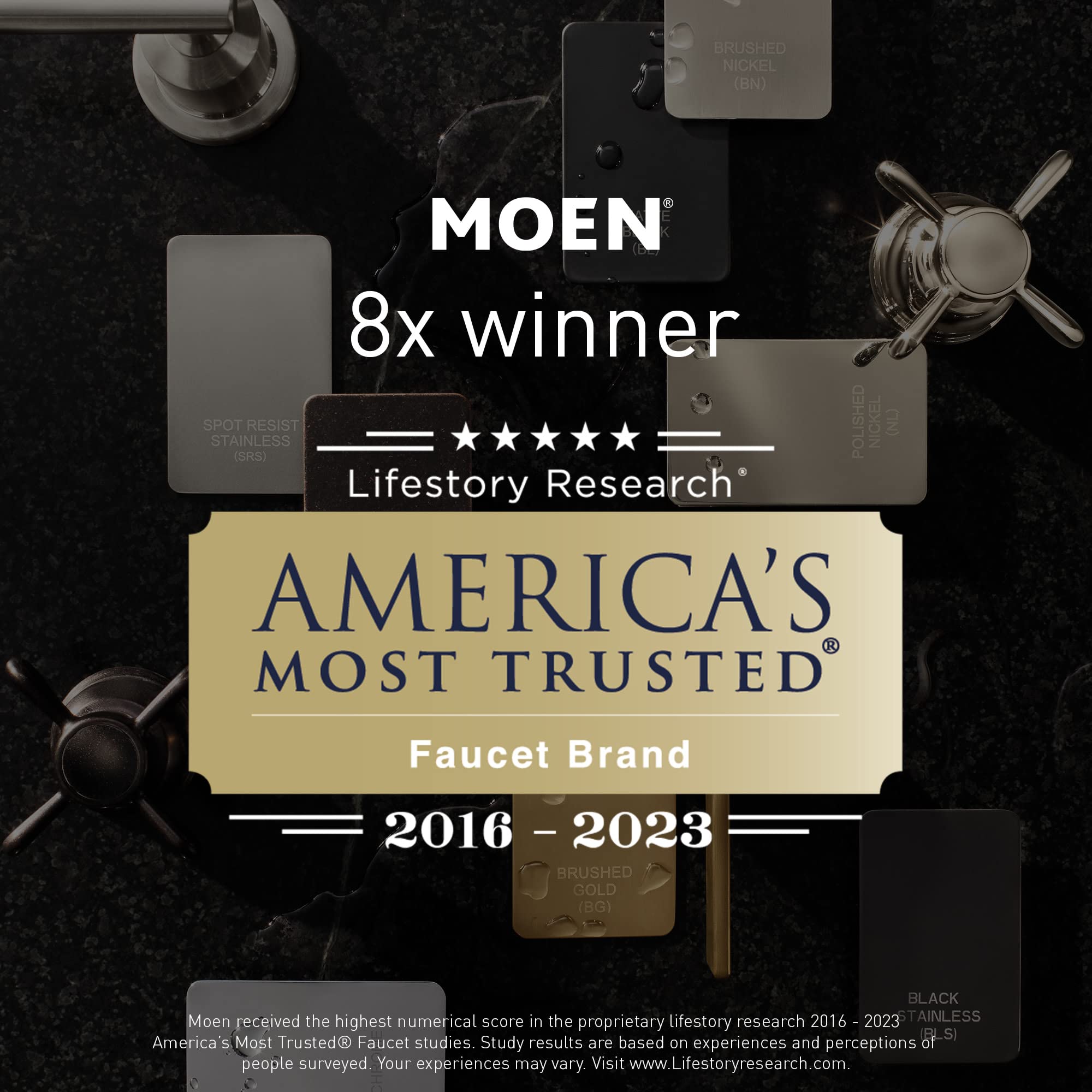 Moen S52003BL Paterson One-Handle Pulldown Bar Faucet with Power Clean, Includes Interchangeable Handle, Matte Black