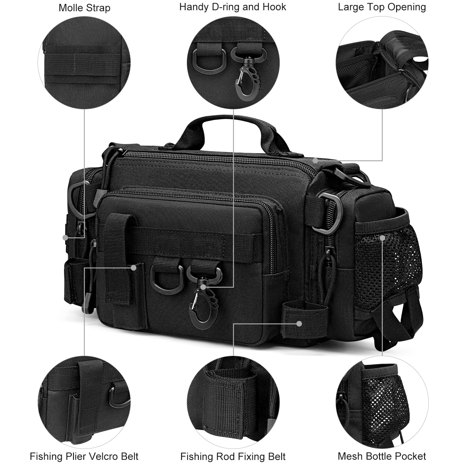 G4Free Outdoor Tactical Backpack Sling Fishing Tackle Bag
