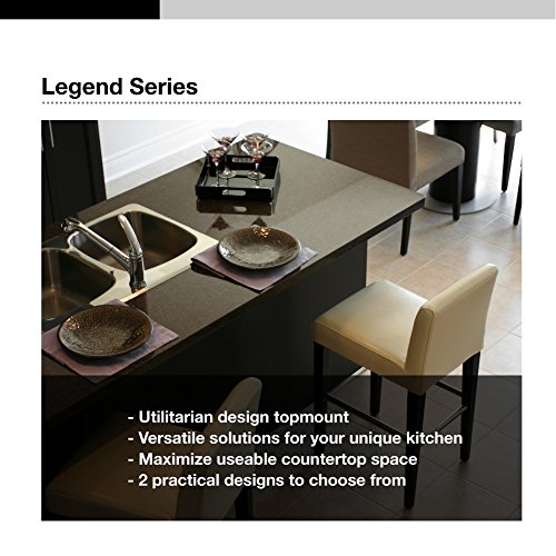 HOUZER LHD-3322-1 Legend 33-by-22-Inch 80/20 Drop-in Double Bowl Stainless Steel Sink