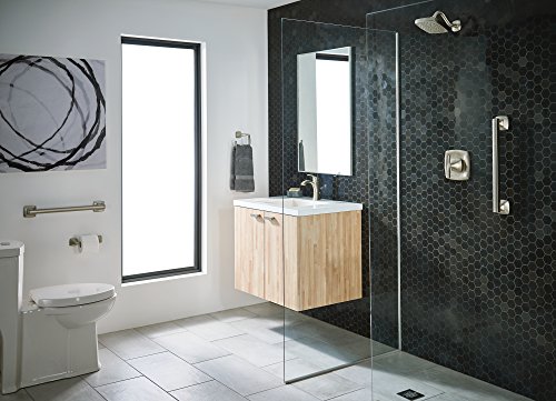 Moen YG5118BN Voss Bathroom Safety 18-Inch Designer Grab Bar, Brushed Nickel,