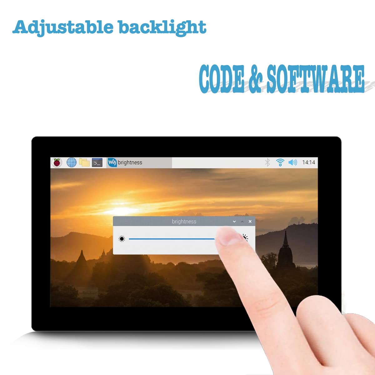 JMOHMI 7 inches DSI Display for Raspberry Pi LCD Touch Screen Monitor 800 * 480 Resolution (OEM & ODM Supported)