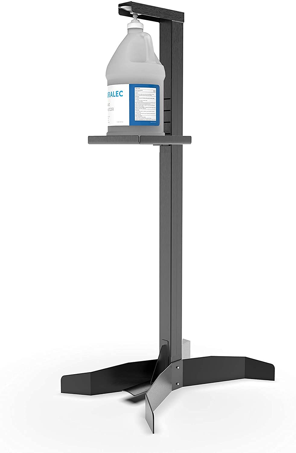 Duralec Foot Operated Hand Sanitizer Stand, Freestanding Fully Adjustable Hand Sanitizing Station for Commercial and Industrial Use