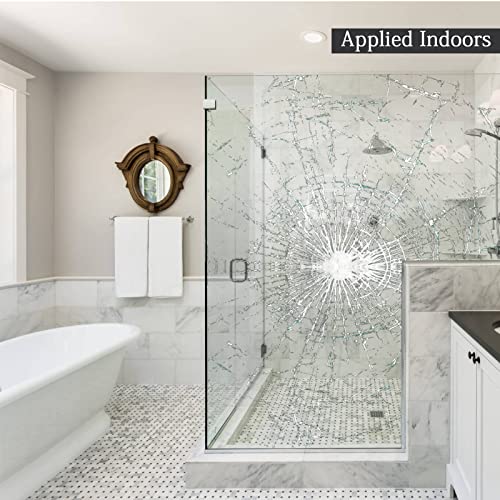 Window Security Film 23.6in X 19.7ft, Shackcom Tempered Glass Window Film Adhesive Anti-Shatter for Home, Office and Car (Clear)