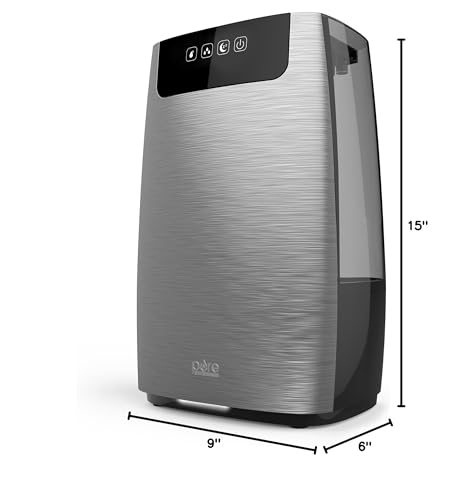 Pure Enrichment HumeXL Ultrasonic Cool Mist Humidifier - Large, Easy-to-Clean 5-Liter/1.3 Gallon Water Tank, Touch-Button Control, High/Low Mist, 2 Independent 360° Mist Nozzles and Night Mode