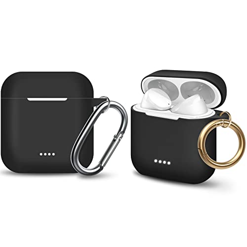 MOLOPPO Protective Silicone Case Compatible with Tozo t6, Front LED Visible, Premium Accessory Shockproof tozo t6 Case Cover with Keychain,Black