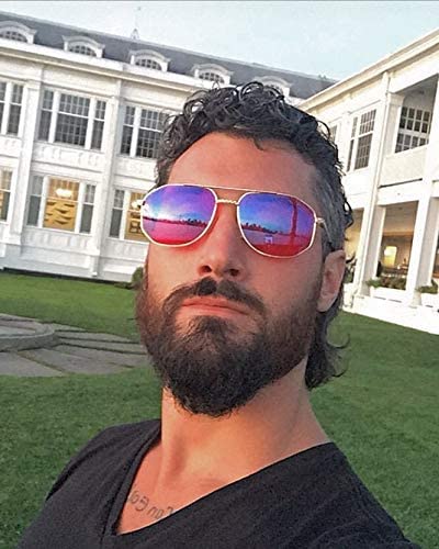 EMR-TEK"Wolverine" 24K Gold Plated Stainless Steel Blue and Green Blocking Glasses, Red Lens with Anti-Blue Reflection, for Nighttime use and Better Sleep.
