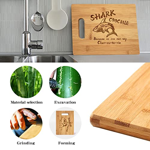 Shark Cootie Charcuterie Cutting Board,Personalized Charcuterie Board,Laser Engraved Bamboo Board,Charcuterie Board for Meat and Cheese (AA, 11ββ)