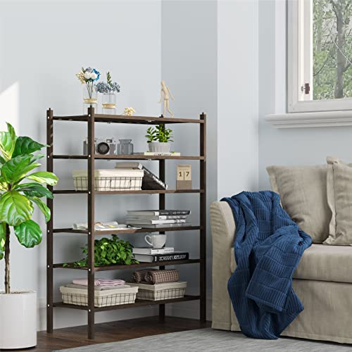 VERTORGAN Shoe Rack, 2 Tier Bamboo Shoe Shelf Storage Organizer for Entryway, Hallway, Closet and Living Room (Mocha)