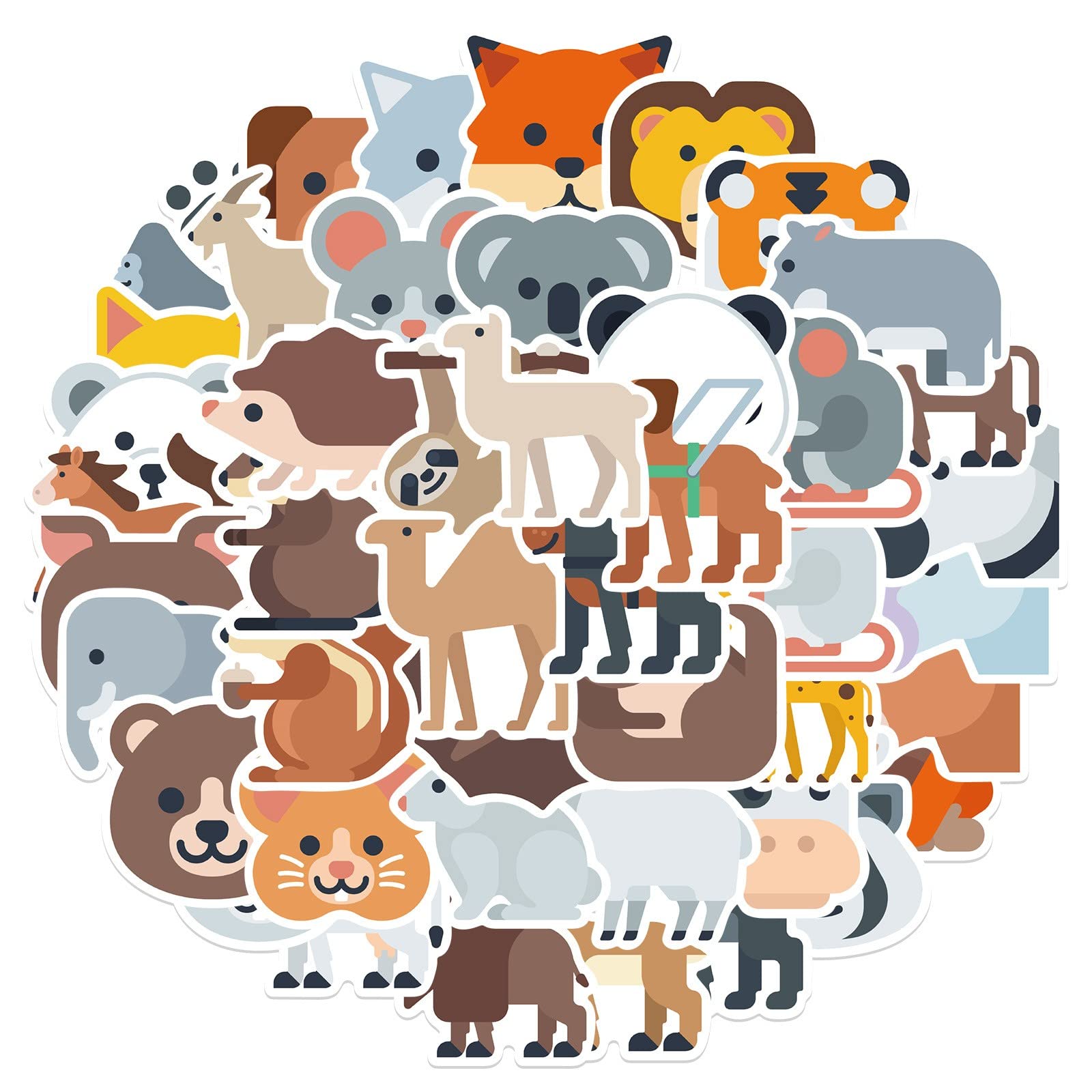 Gel Stickers for Kids Cartoon Doodle Stickers Decorate Luggage Motorcycle Notebook Waterproof Stickers Animal Sticker Sheets