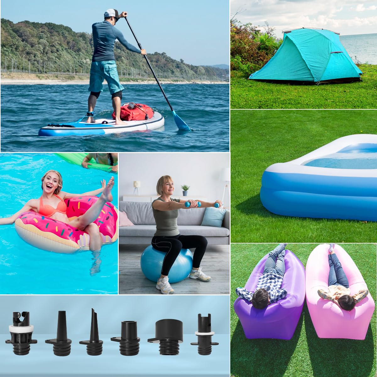 FBSPORT 10'6'' Premium Inflatable Stand Up Paddle Board, Yoga Board with Durable SUP Accessories & Carry Bag | Wide Stance, Surf Control, Non-Slip Deck, Leash, Paddle and Pump for Youth & Adult