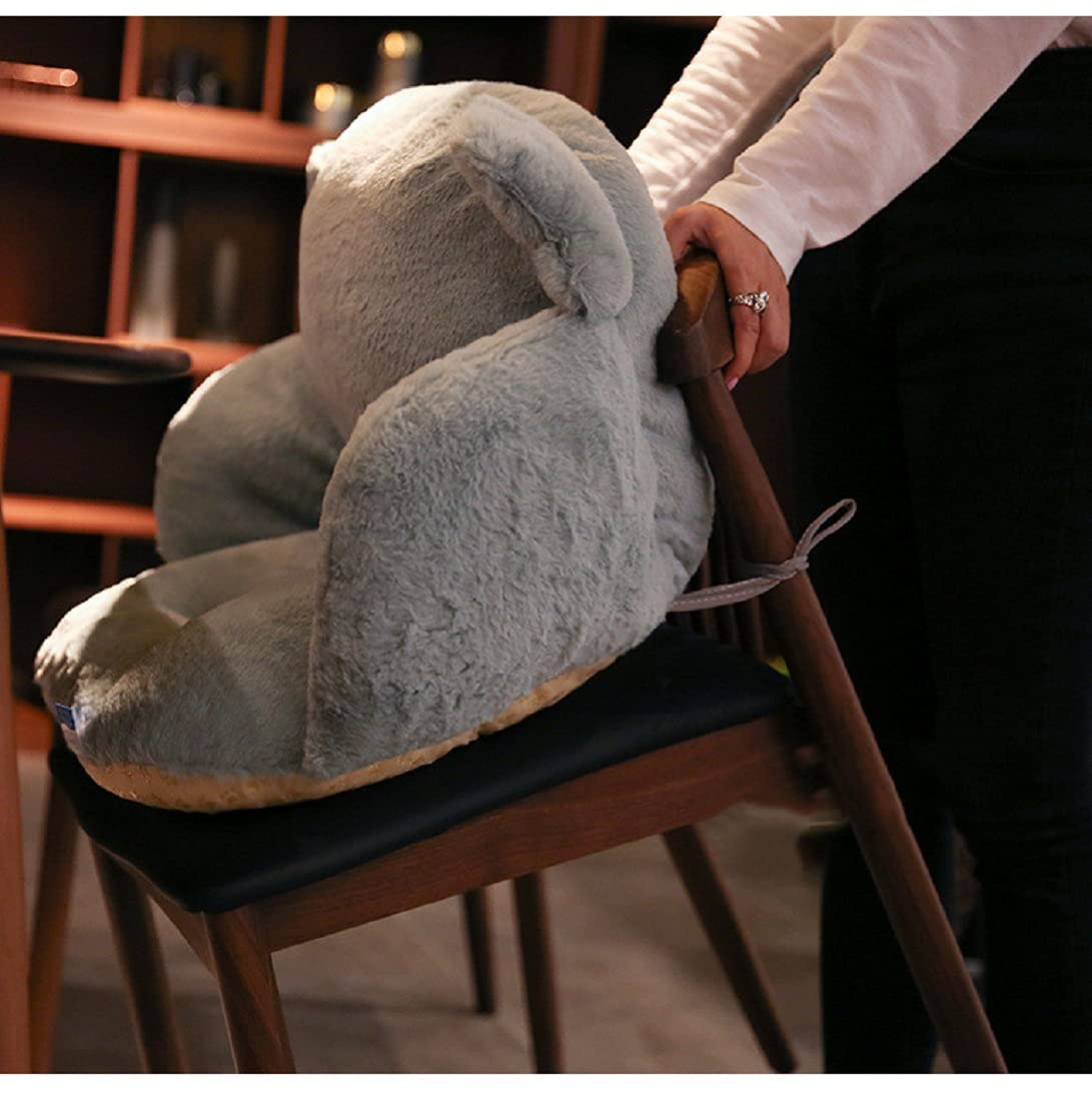 Fxaelian Seat Cushion Chair Pads Waist Pillow Back Cushion Décor Cute Cartoon Plush Thickened for Chair Car Home Office Patio Elephant