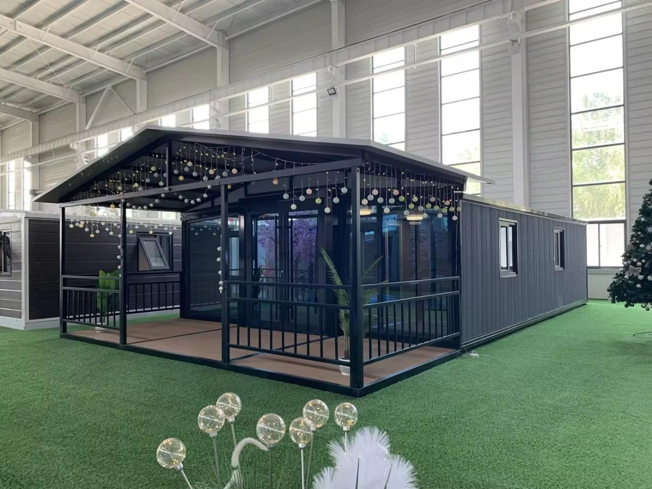 Modular Container 20＆40FT Tiny Home with Light Steel Frame Expandable Container House with 2 Bedrooms ＆ 1 Kitchen 1 Bathroom