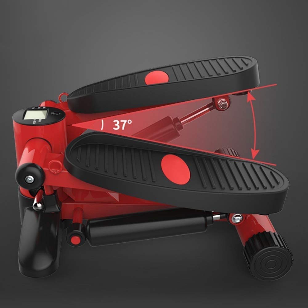 GRETD Mini Stepper Air Climber Step Fitness Exercise Machine with Resistance Band and LCD Display