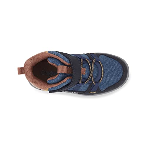 OshKosh B'Gosh Boy's Camino Fashion Boot, Navy/Tan, 12 Little Kid