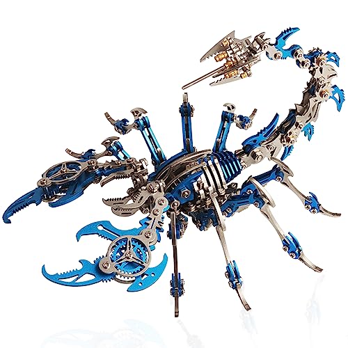 YUEZUDPO 3D Metal Puzzles for Adults, Scorpion 3D Metal Model Kits to Build DIY Colorful 3D Metal Puzzle Ornaments for Adults,Teens Birthday