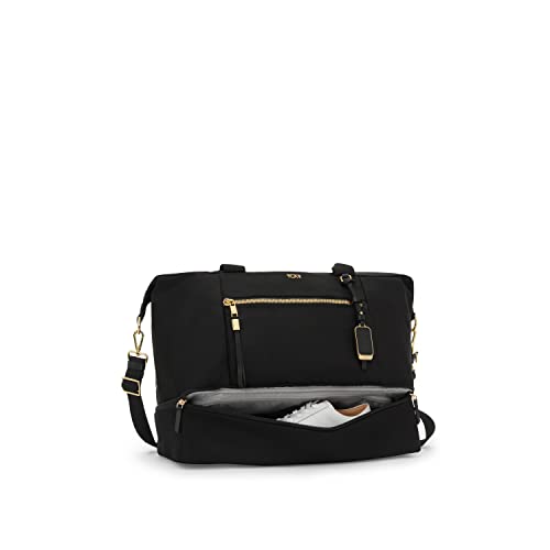 TUMI Voyageur Contine Weekender - Weekender Bag for Travel, Business - Travel Weekender for Women & Men - Black & Gold